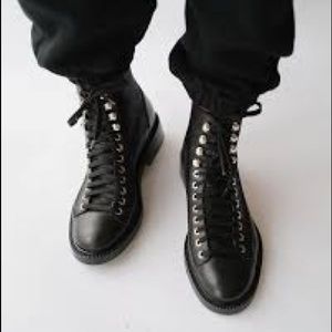 Inch2 | Shoes | Inch2 Caviar Leather Combat Boots | Poshmark